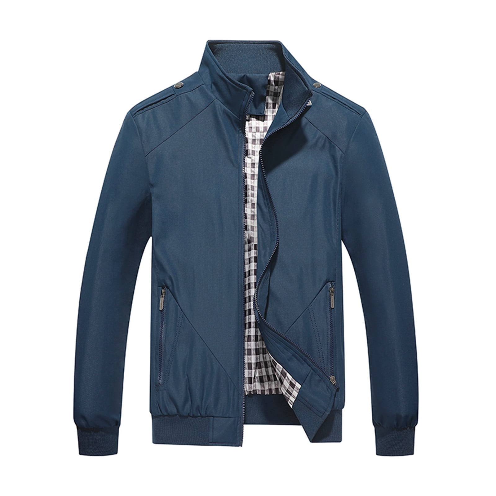 Bazeneo Men's Jackets with Zip Pockets Smart Casual Bomber Jacket Slim ...