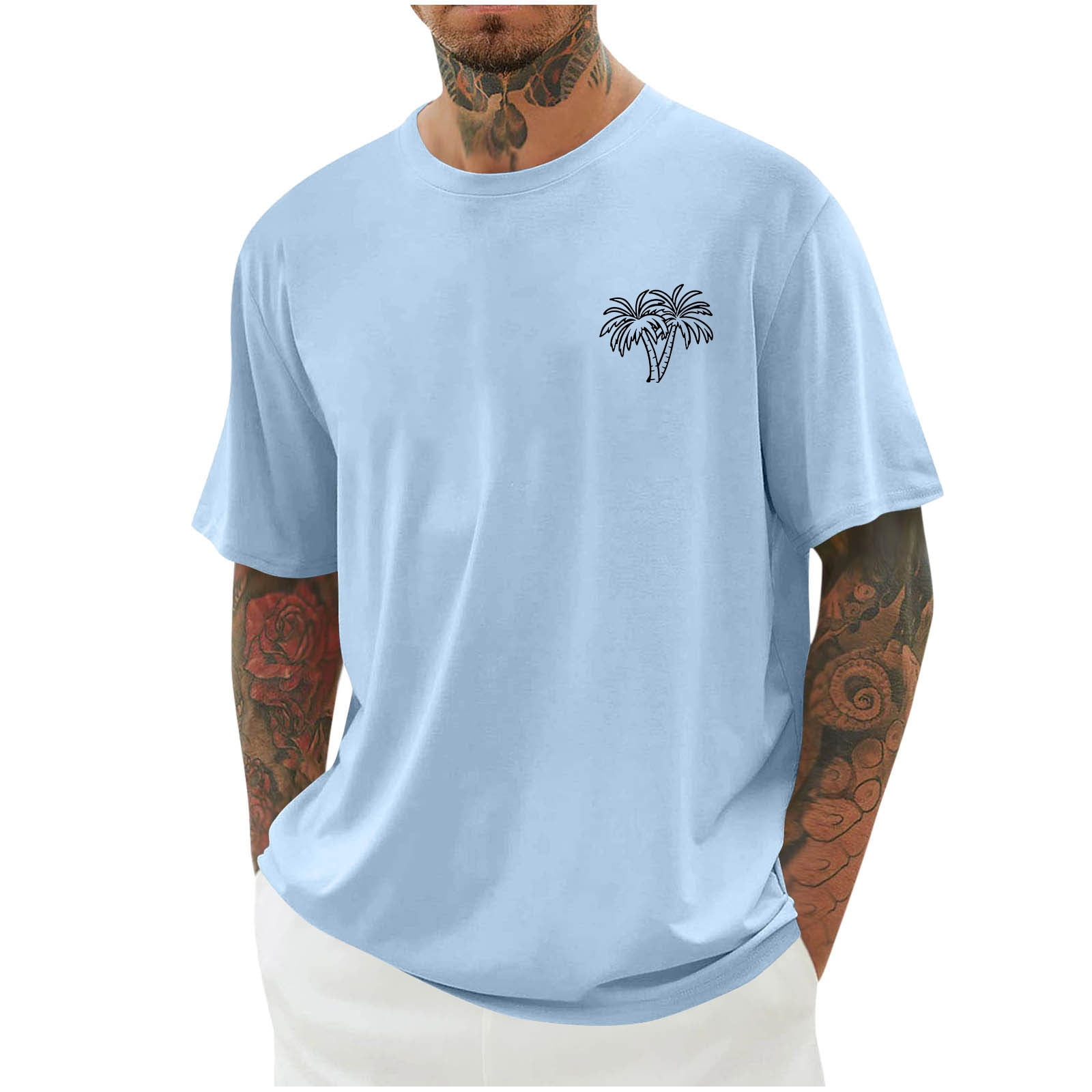 Bazeneo Men's T-shirts Summer Casual Graphic Tshirts Short Sleeve Beach ...