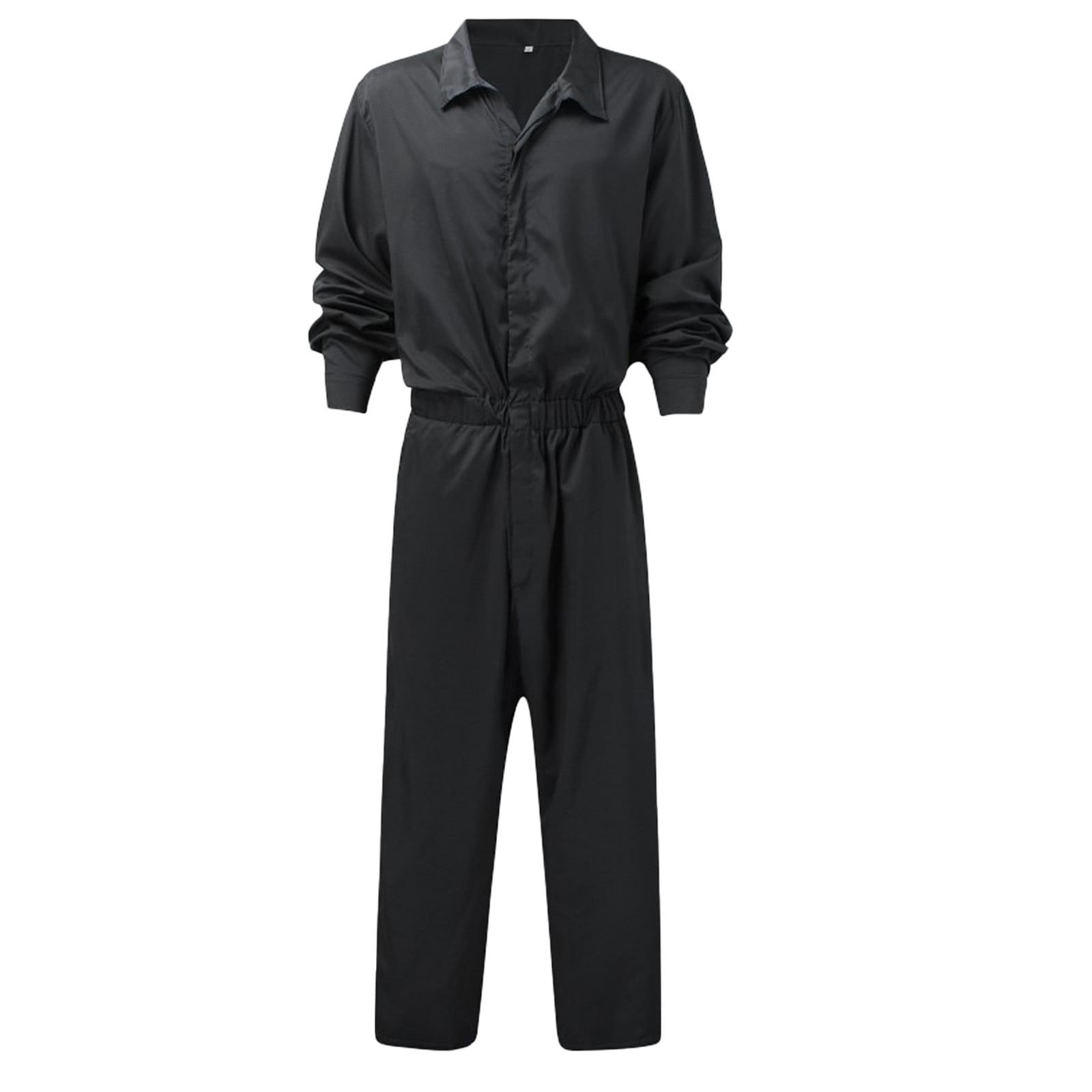 Bazeneo Mens Jumpsuit Loose Fit Overalls Long Sleeve One Piece Overall ...