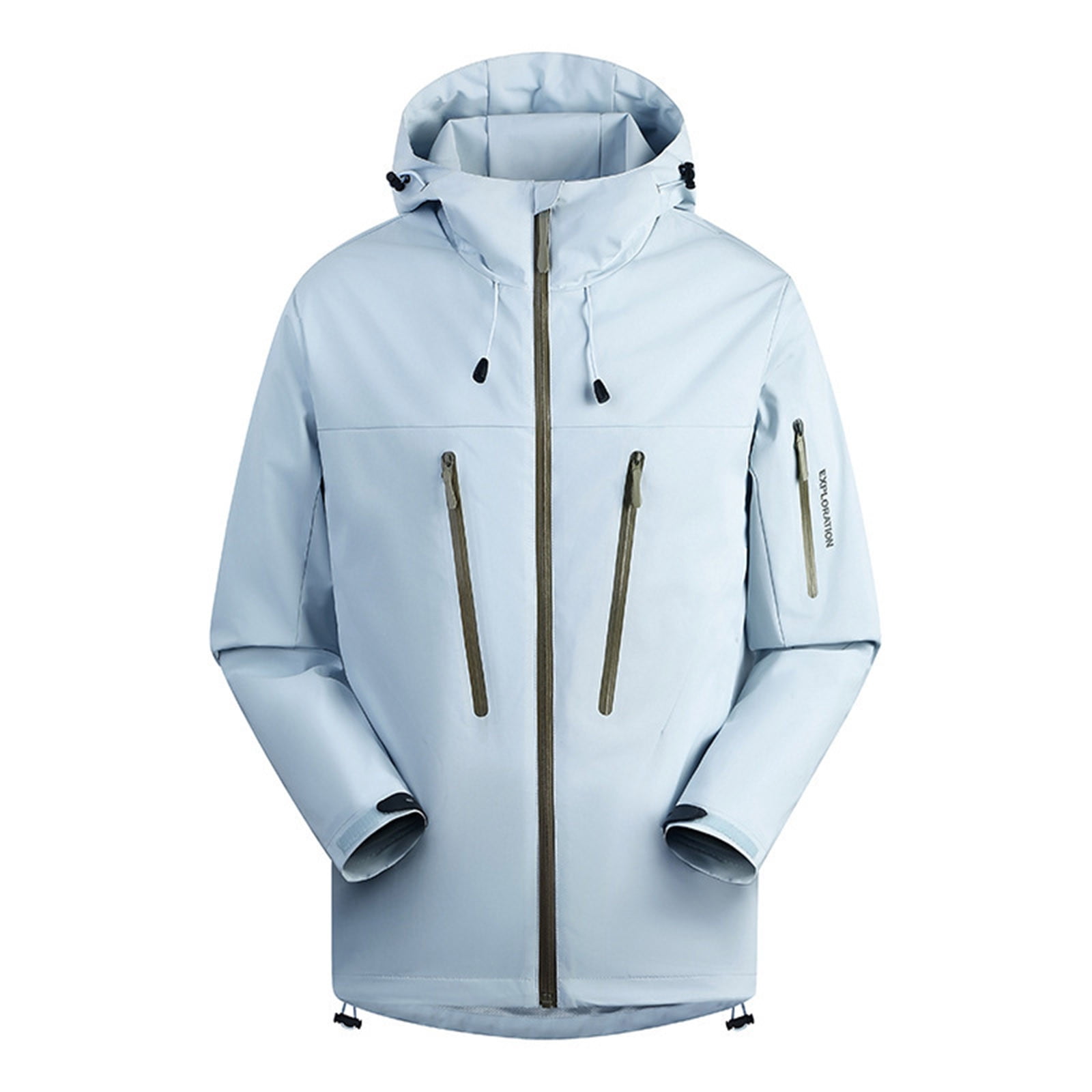 Bazeneo Mens Lightweight Waterproof Jacket Relaxed Fit Rain Jacket with ...