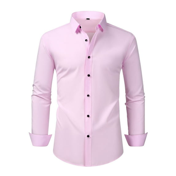 Bazeneo Mens Long Sleeve Dress Shirts Button Up Business Casual Shirts ...