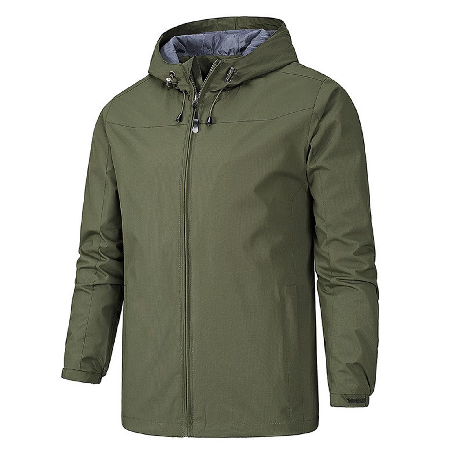 Bazeneo Mens Waterproof Jackets Lightweight Hooded Rain Coats for Men ...