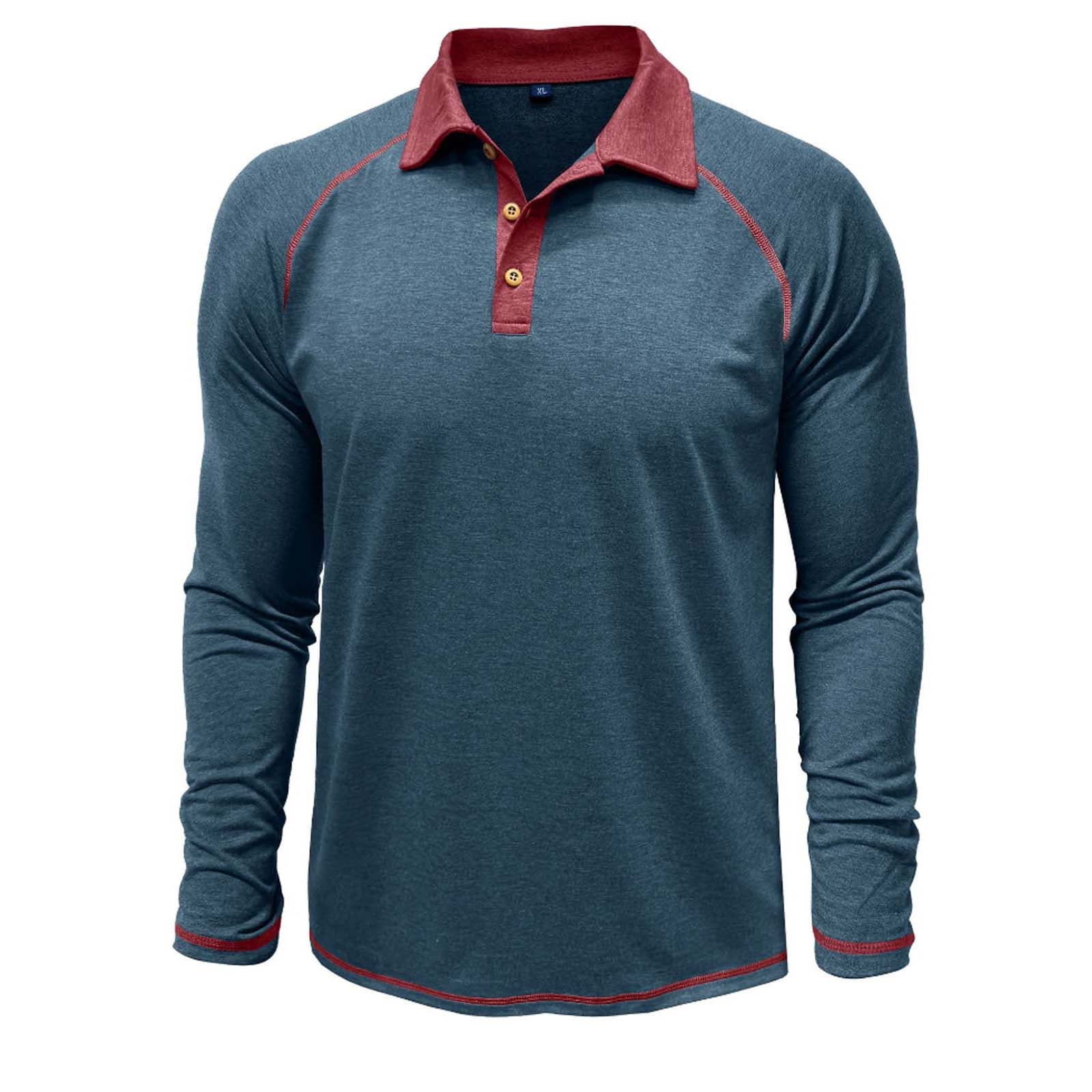 Bazeneo Polo T Shirts for Men Adult Long Sleeve Designer Polo Shirt ...