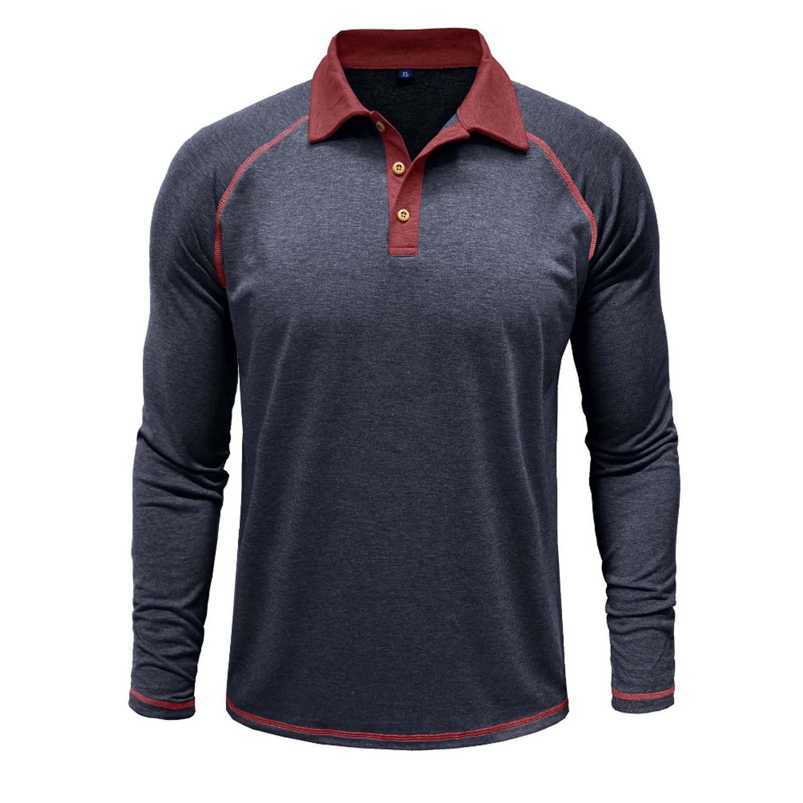 Bazeneo Polo T Shirts for Men Adult Long Sleeve Designer Polo Shirt ...