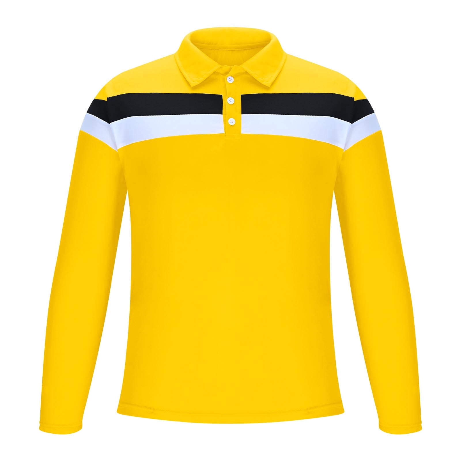 Bazeneo Polo T Shirts for Men Long Sleeve Button Polos Muscle Fit Polo ...
