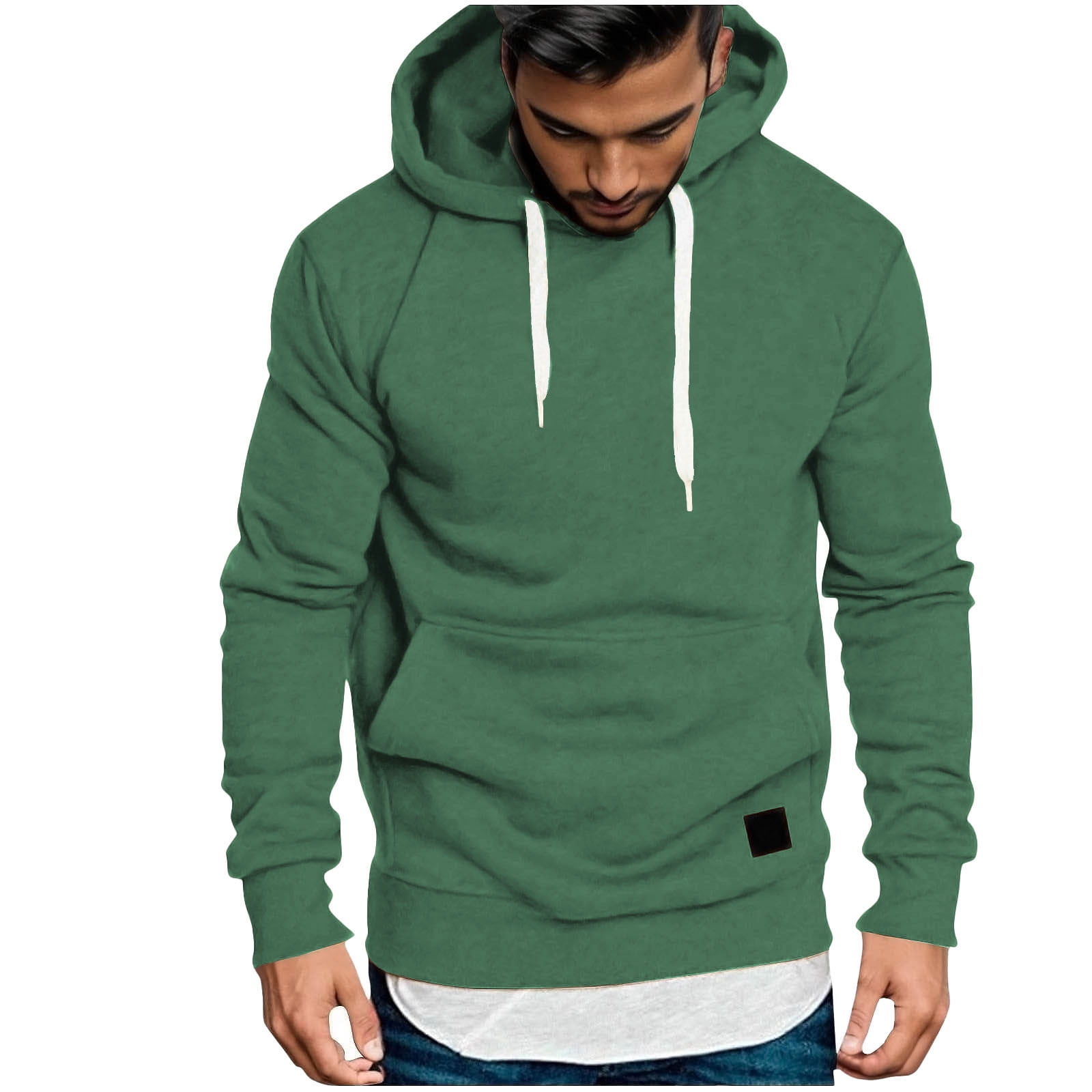 Bazeneo Quarter Zip Jumper Men Fleece Hoodies with Pocket Long Sleeve ...