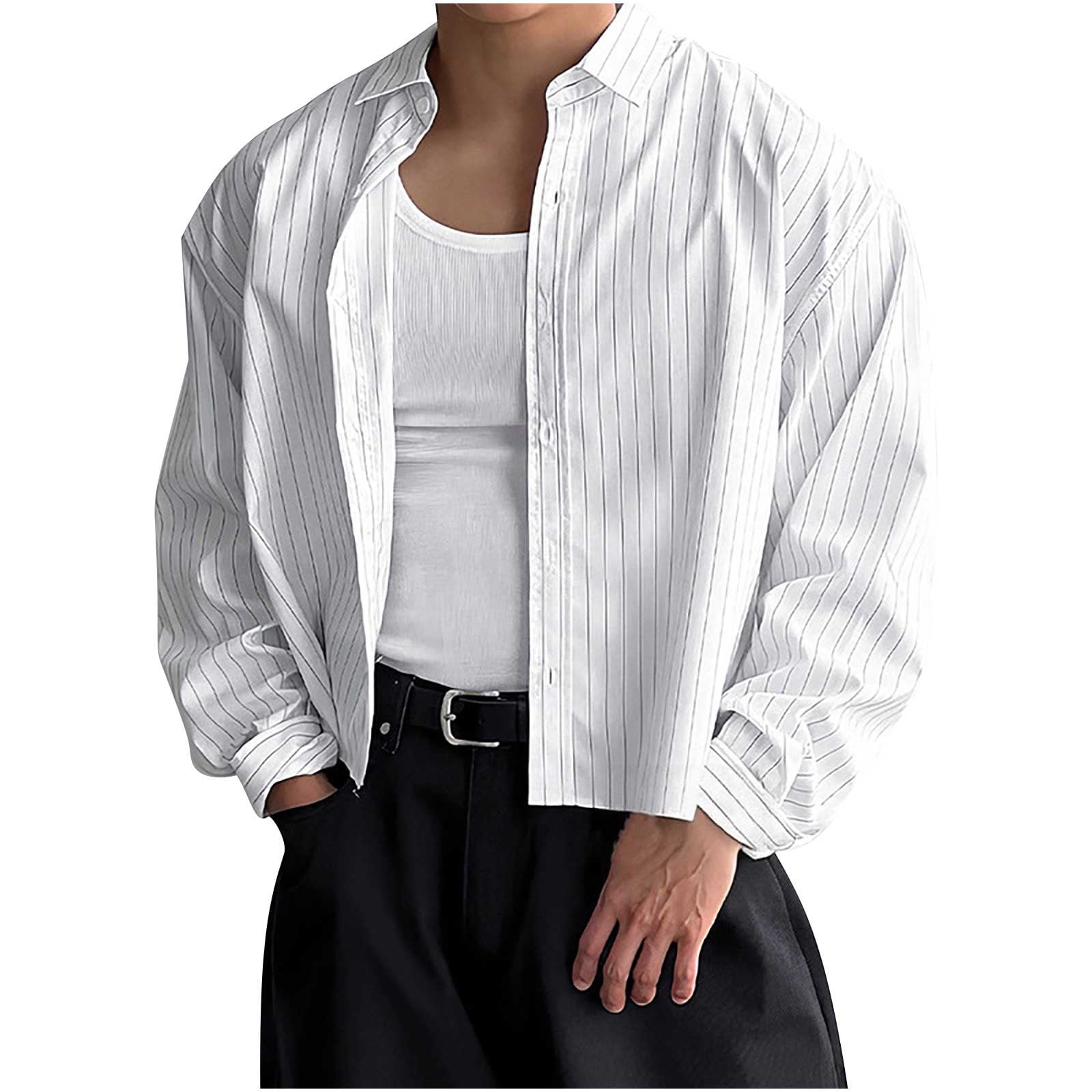 Bazeneo Shacket Mens Summer Casual Shirt Jackets Long Sleeve Button Up ...