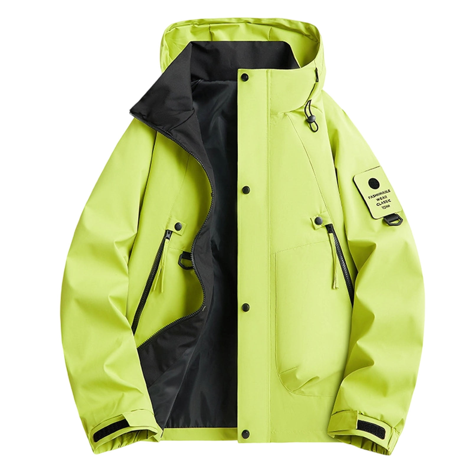 Bazeneo Waterproof Jacket Mens Lightweight Outdoor Jackets with Hood ...