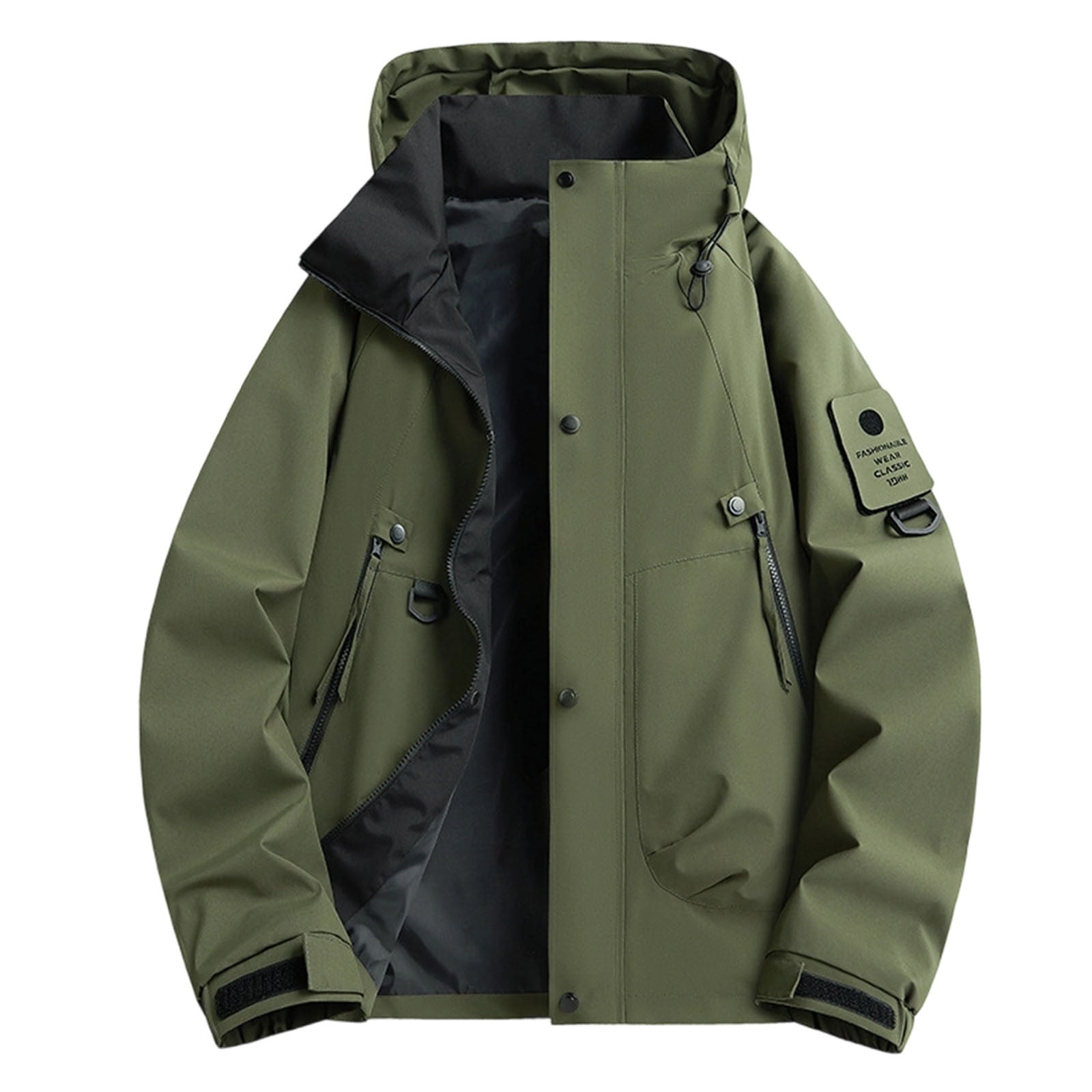 Bazeneo Waterproof Jacket Mens Lightweight Outdoor Jackets with Hood ...