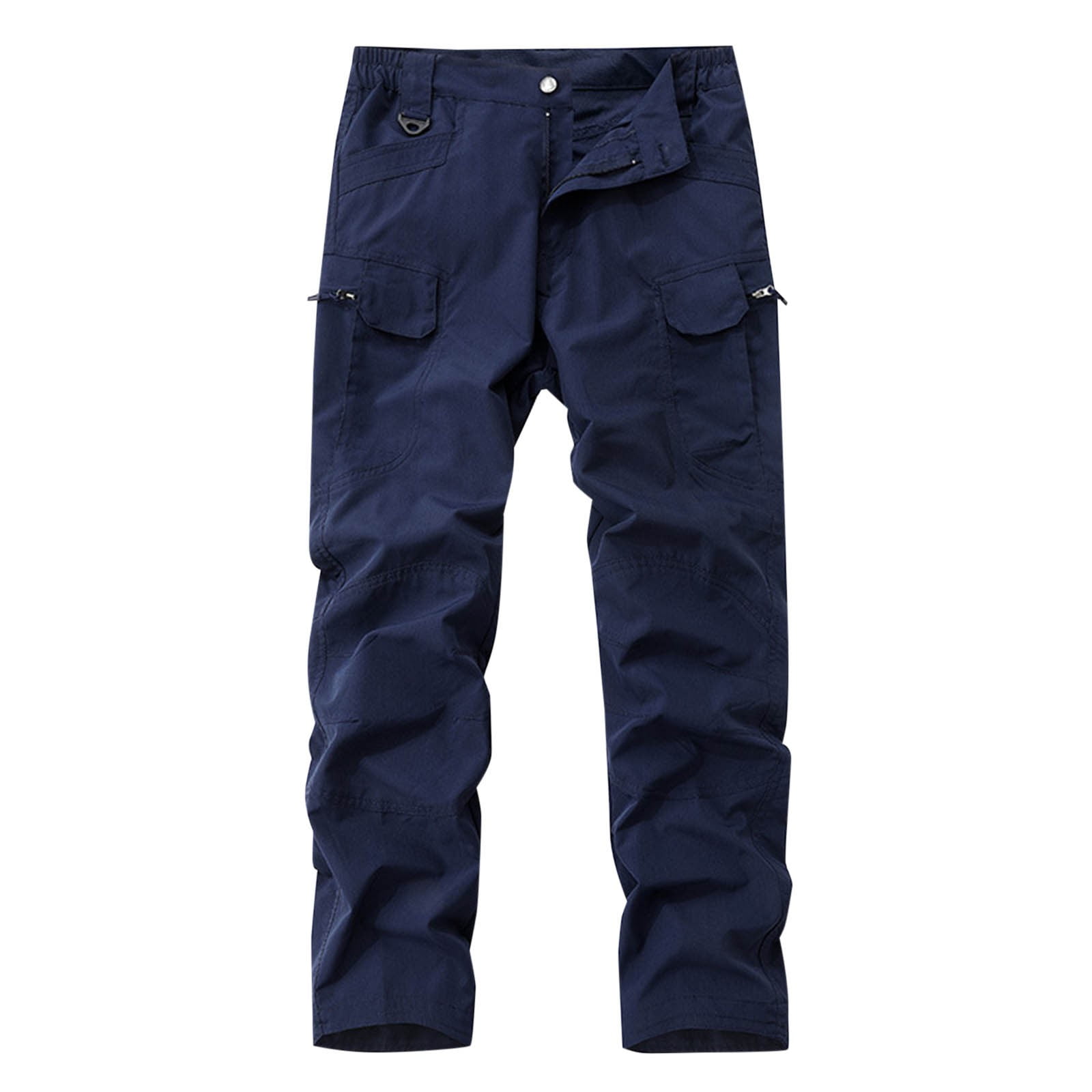 Bazeneo Work Trousers Men with Zip Pockets Relaxed Fit Cargo Trouser ...