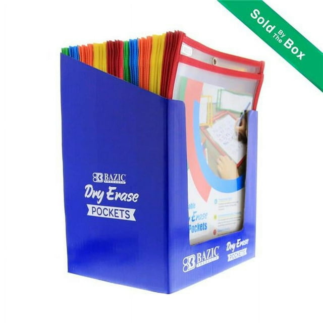 Bazic 6091 BAZIC Reusable Dry Erase Pockets Pack of 50 - Walmart.com