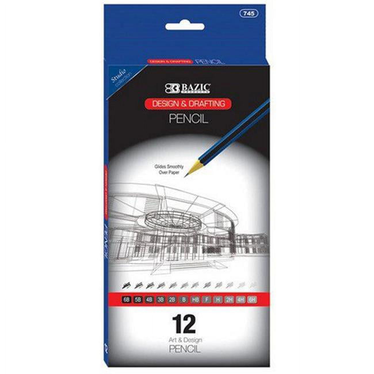 Bazic 745 Design & Drafting Pencil Set (12 Assortment) Pack of 24 ...