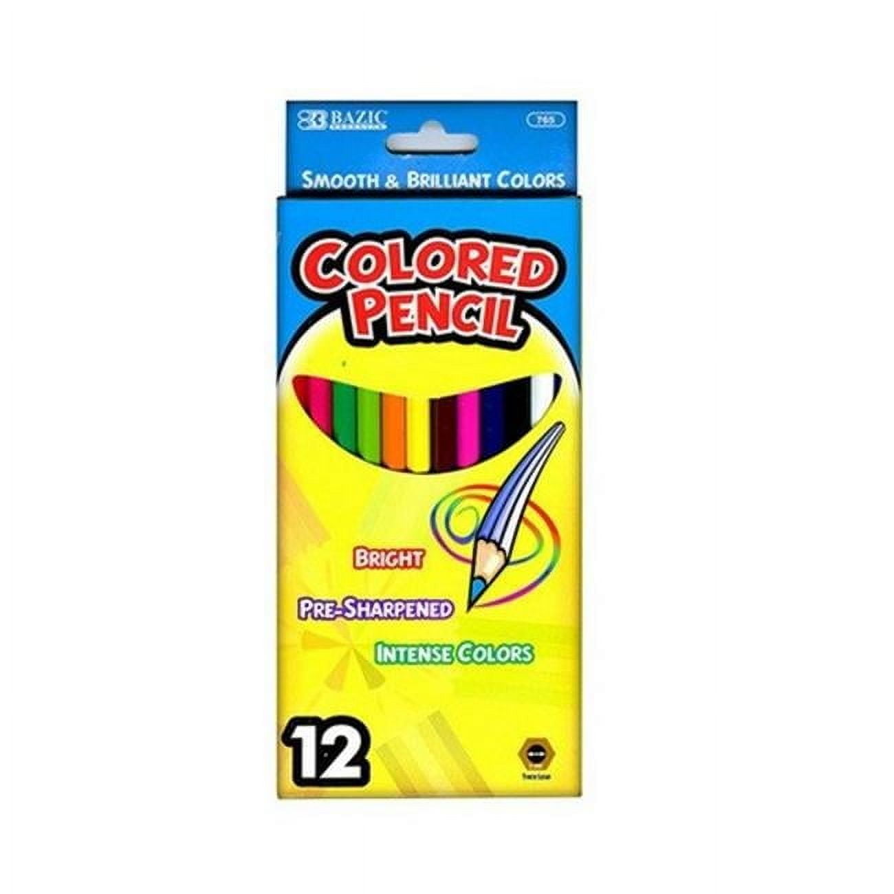 Bazic 765 12 Color Pencil Pack of 24 - Walmart.com