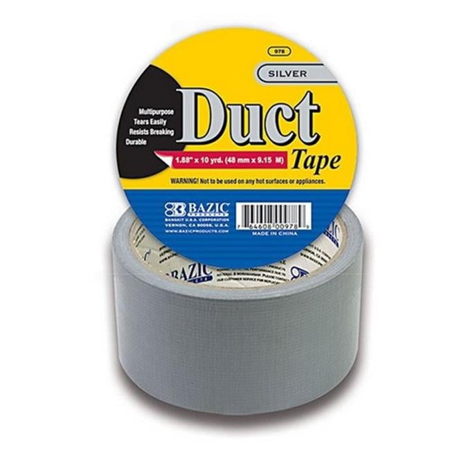 Bazic 978 1.88 in. x 10 Yards Silver Duct Tape Case of 36 - Walmart.com