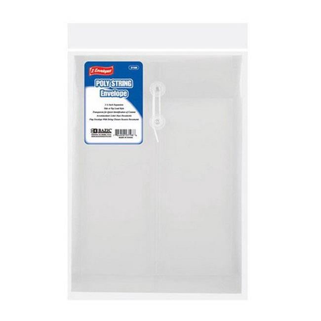 Bazic 3198 Clear Top / Side Loading Letter Size String Envelope (2/Pack ...