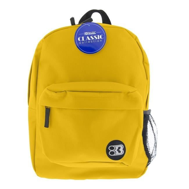 Bazic Products 17 in. Mustard Classic Backpack - Walmart.com
