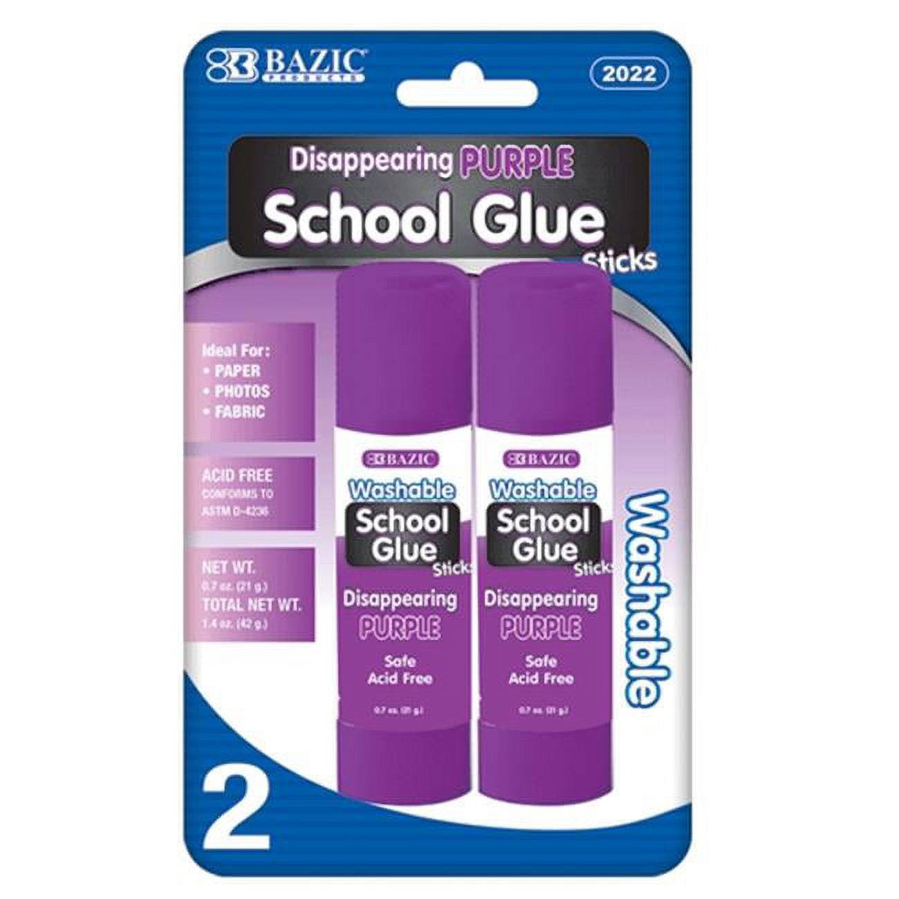 Bazic Products 2022-12 BAZIC 21g - 0. 7 Oz. Large Washable Purple Glue ...