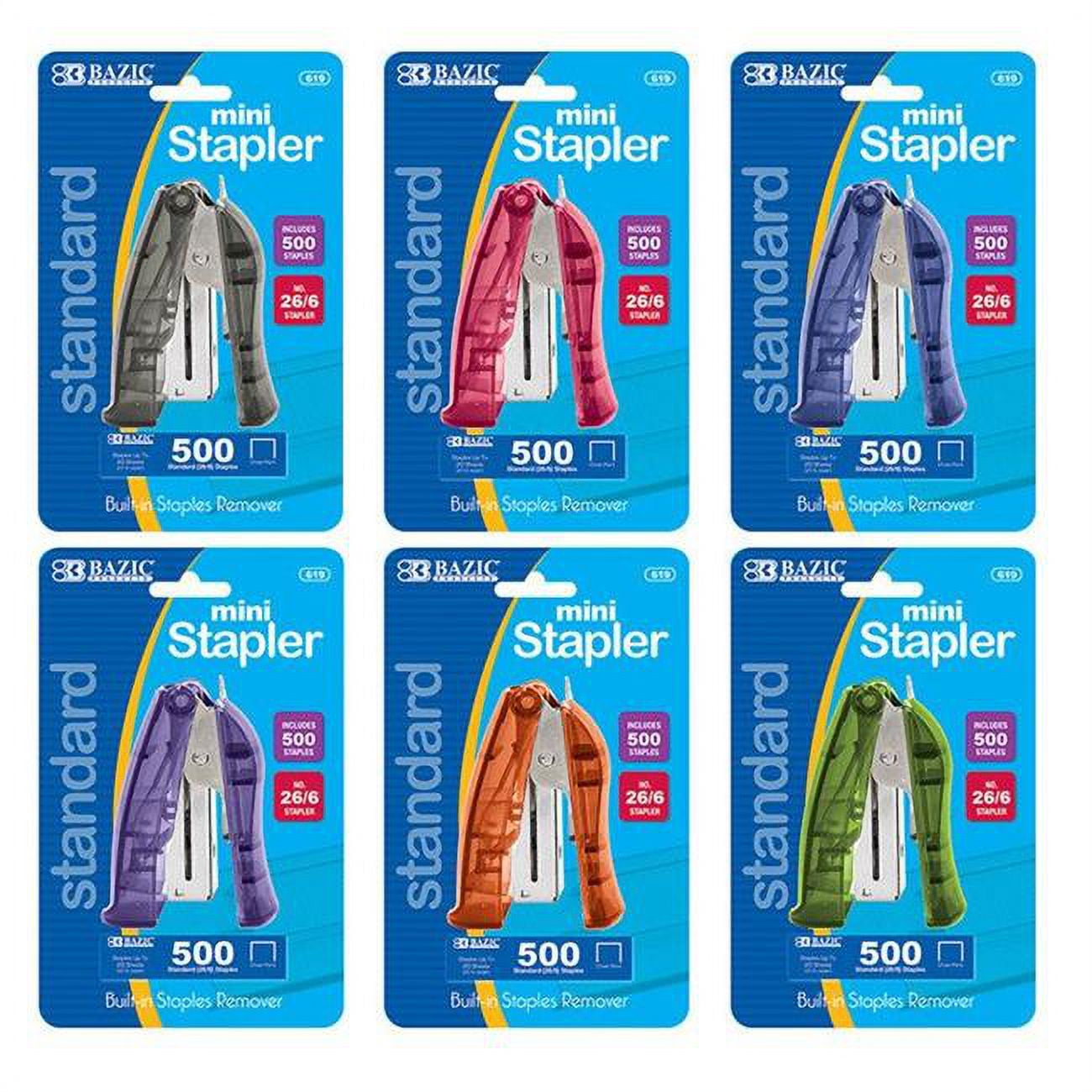 Bazic Products 619-144 Mini Stand-Up Standard 4.33 Stapler with Count ...