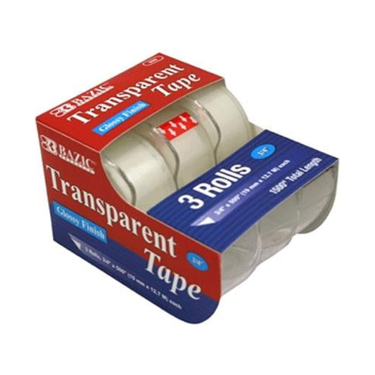 Bazic Products 905-144 BAZIC .75 in. X 500 in. Transparent Tape - 3 ...