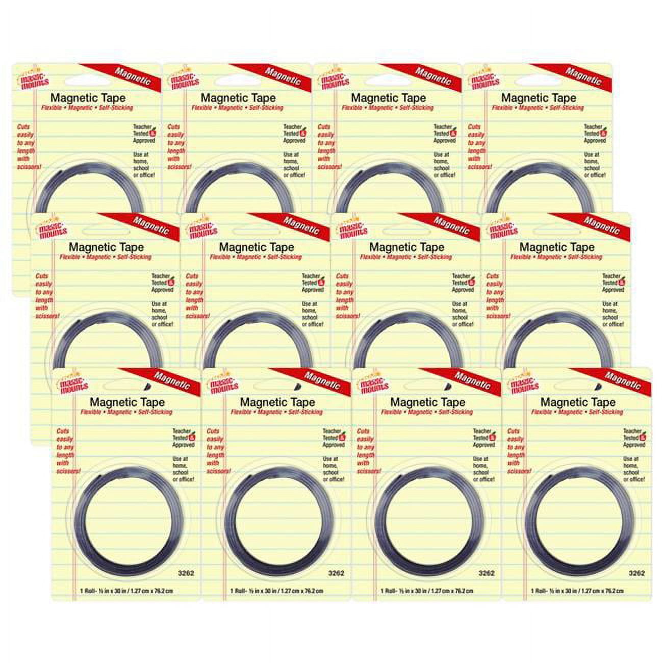 Bazic Products BAZ989-12 1 x 60 in. Double Sided Clear Tape, Pack of 12 ...