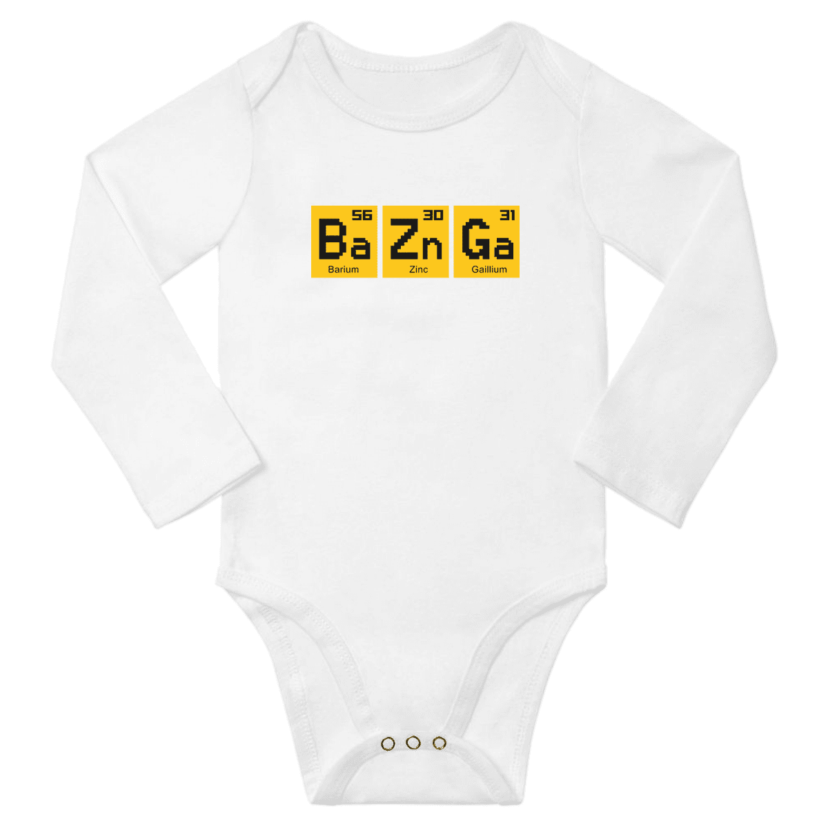 Bazinga Chemical Element Funny Baby Long Sleeve Bodysuit Boy Girl ...