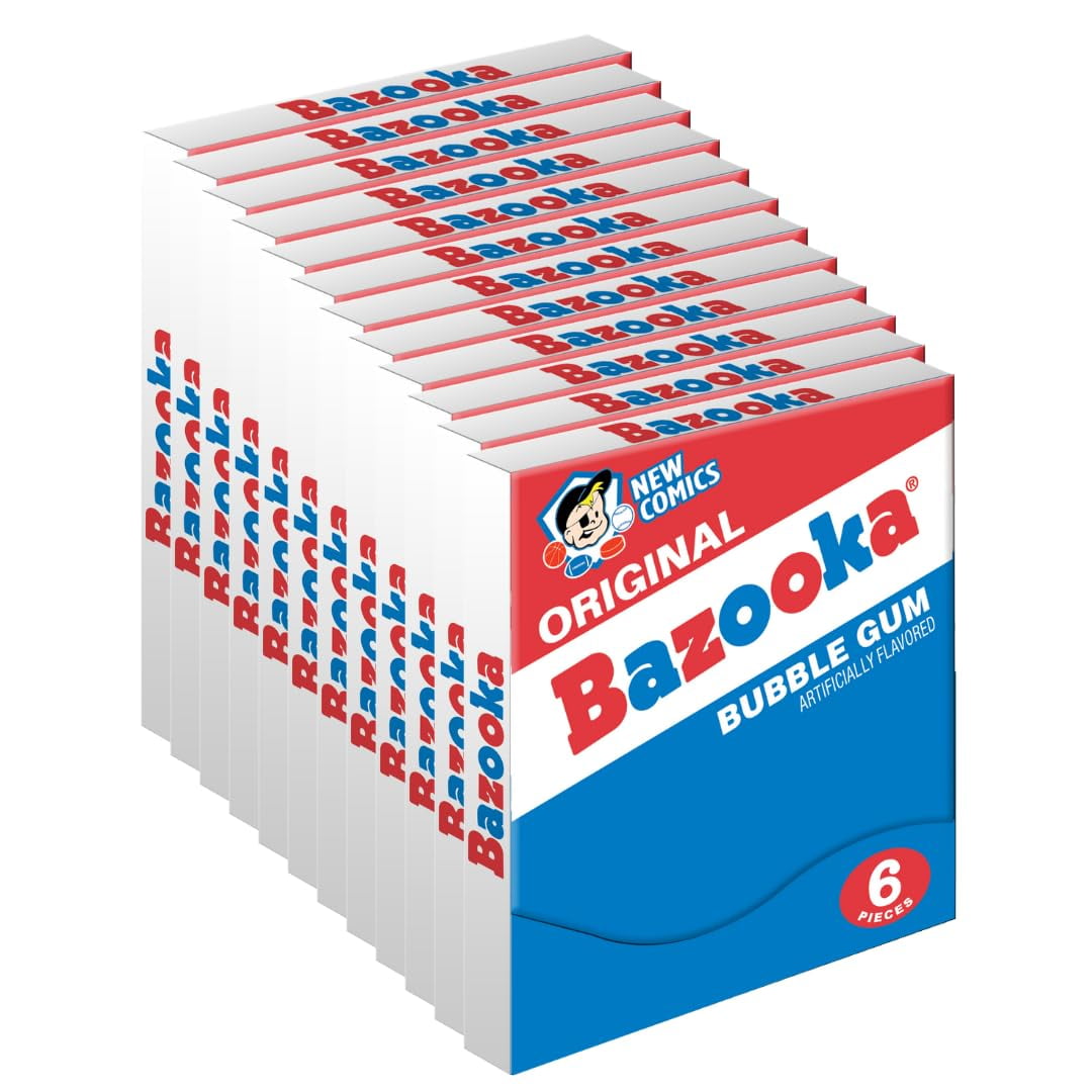 Bazooka Bubble Gum Bulk MFF30 Individually Wrapped Original Pink ...