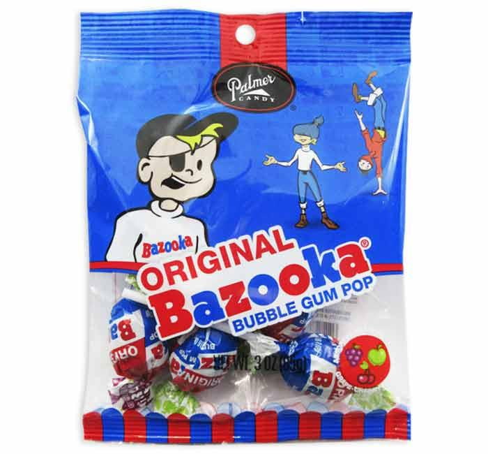 Bazooka Bubble Gum Pop Individually Wrapped Chewing Gum, Original ...
