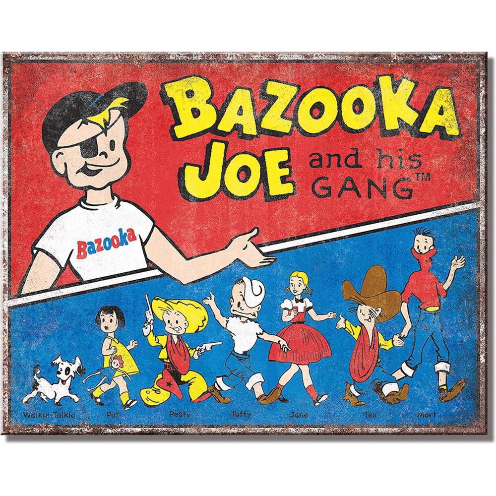 Bazooka Joe and his Gang Metal Sign - Walmart.com