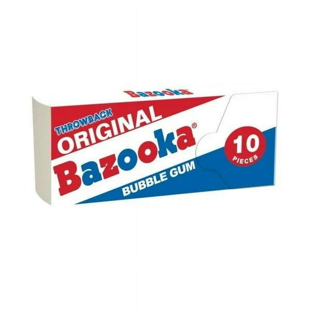 Bazooka Original & Blue Razz Bubble Gum, 10 pieces - Walmart.com