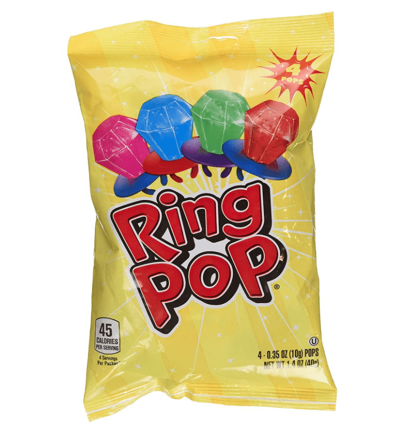 Bazooka Ring Pop Candy 0.35 oz Bag - 4 Count - Walmart.com