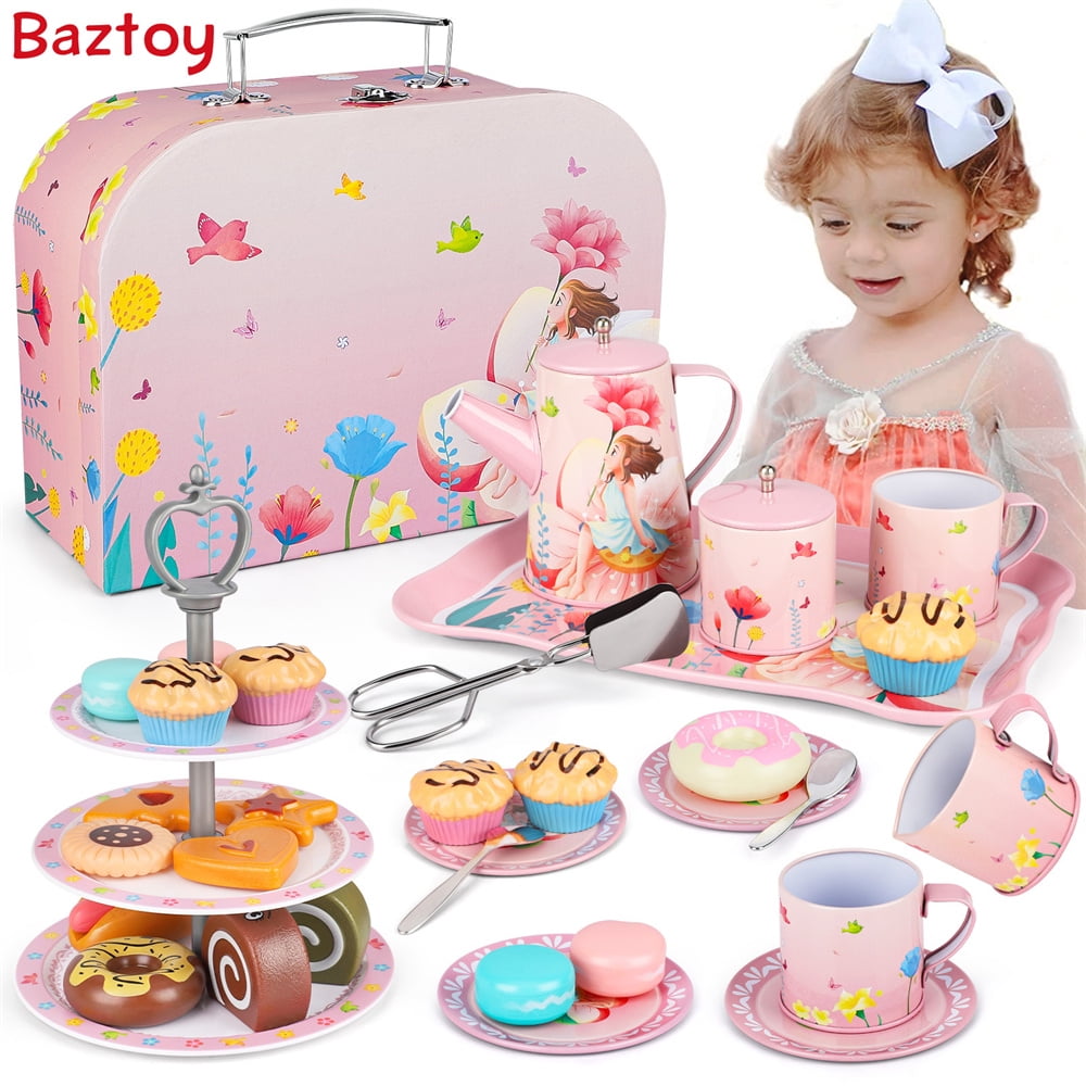 Baztoy Kids Tea Party Set for Little Girls Toys for 3-8 Year Old Girls ...