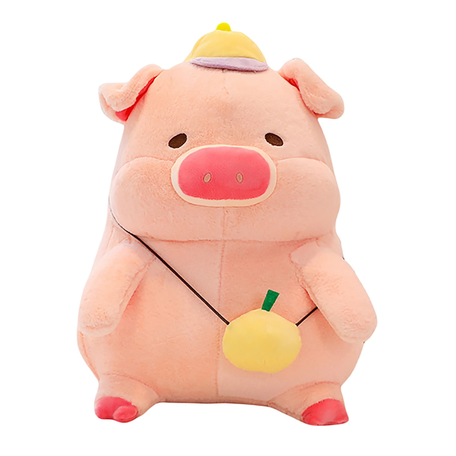 Bazyrey 17.72in Cute Plush Pig Toy with Yellow Hat Soft Stuffed Animal ...