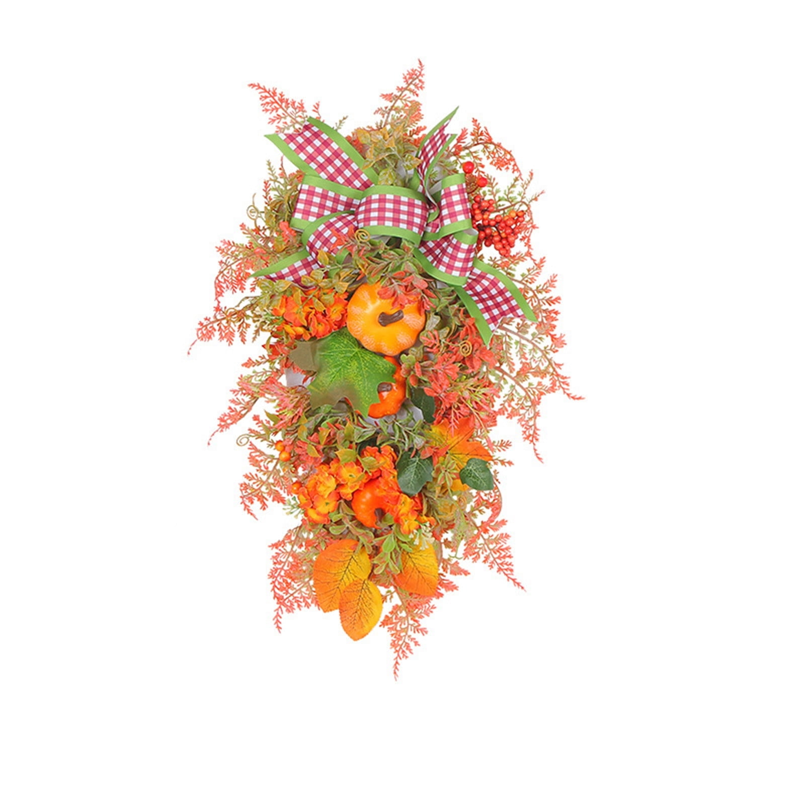Bazyrey 20" Fall Wreath, Autumn Maple Leaf Thanksgiving Door Wreath For ...