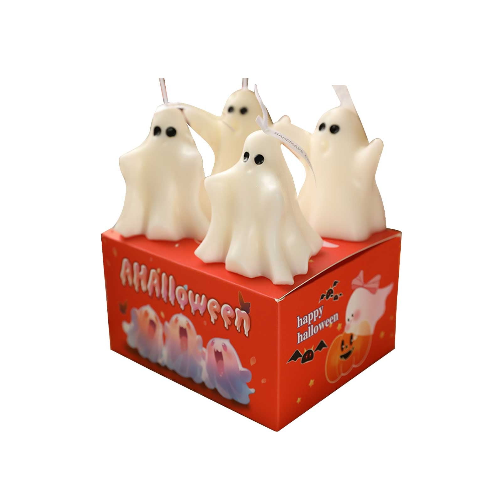 Bazyrey Ghost Candles, Halloween Decoration Candles,Cute Ghost Shaped ...