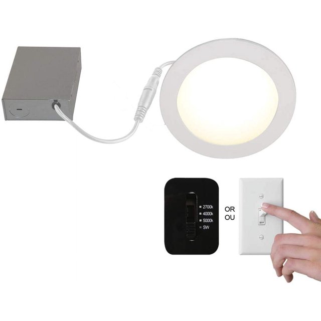 Bazz DISK800W Slim Tone Recsessed Kit, Light Switch Selectable, Energy ...