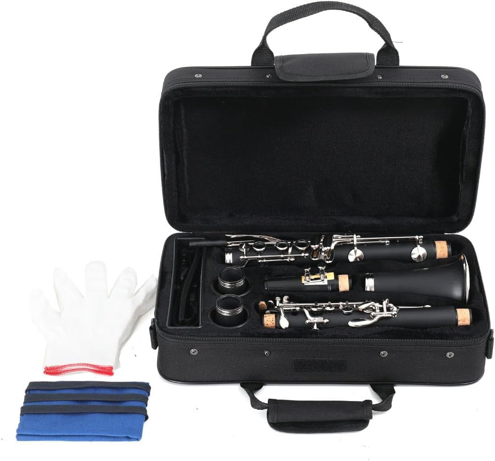 Bb Clarinet (Black) - Band Clarinet for Beginner Student, with Tuning ...