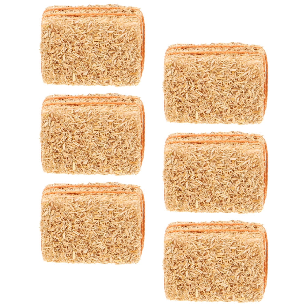 Bbanquetan 6pcs Mini Haystacks Bales Model Doll House Layout Mini ...