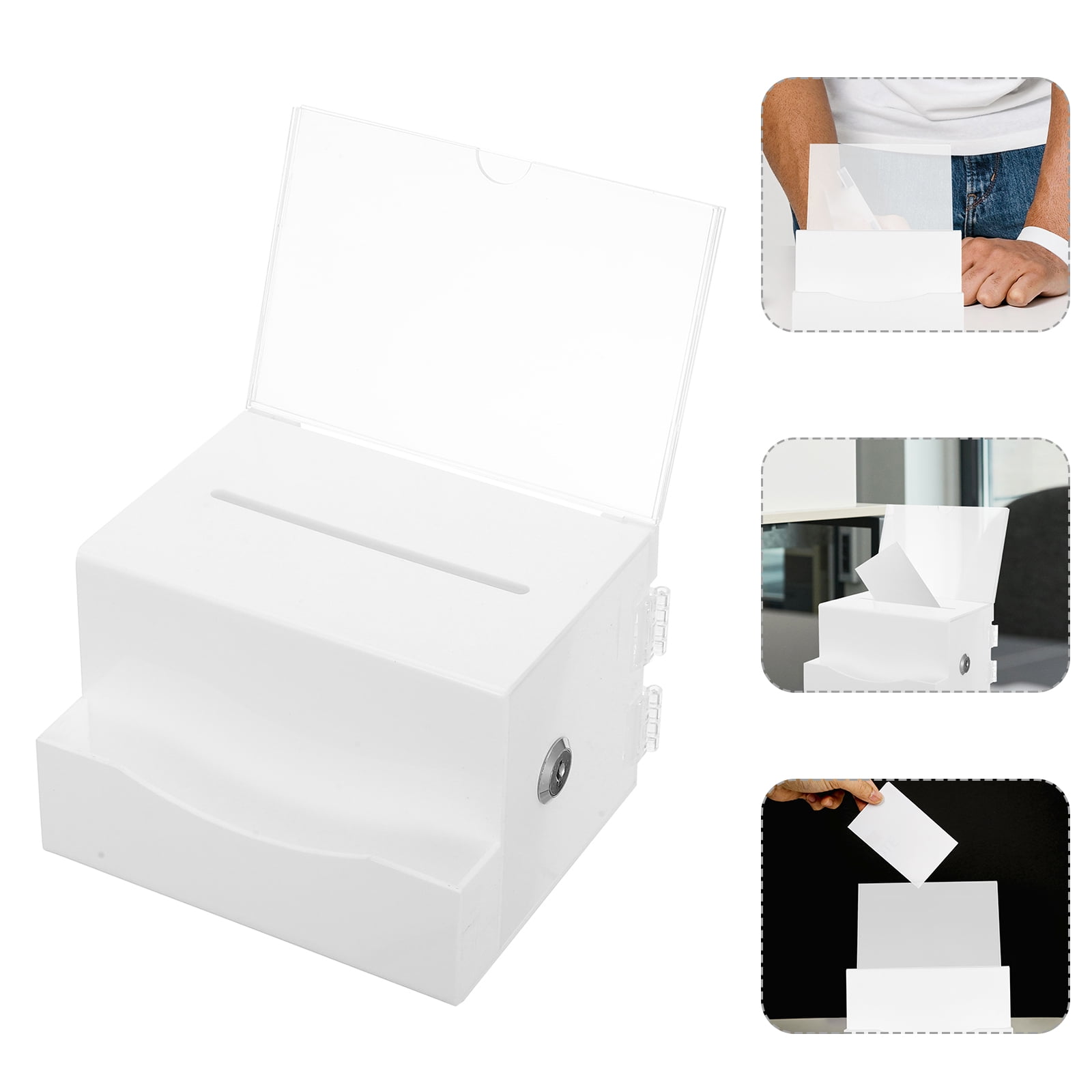 Bbanquetan Donation Box Suggestion Box with Lock Complain Letter Box ...