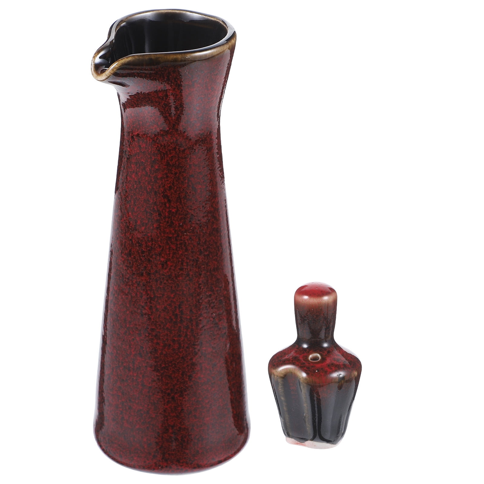 PBPBOX Round Seasoning Bottle Ceramic Red 1Pcs 6.1x2.0x2.0in - Walmart.com
