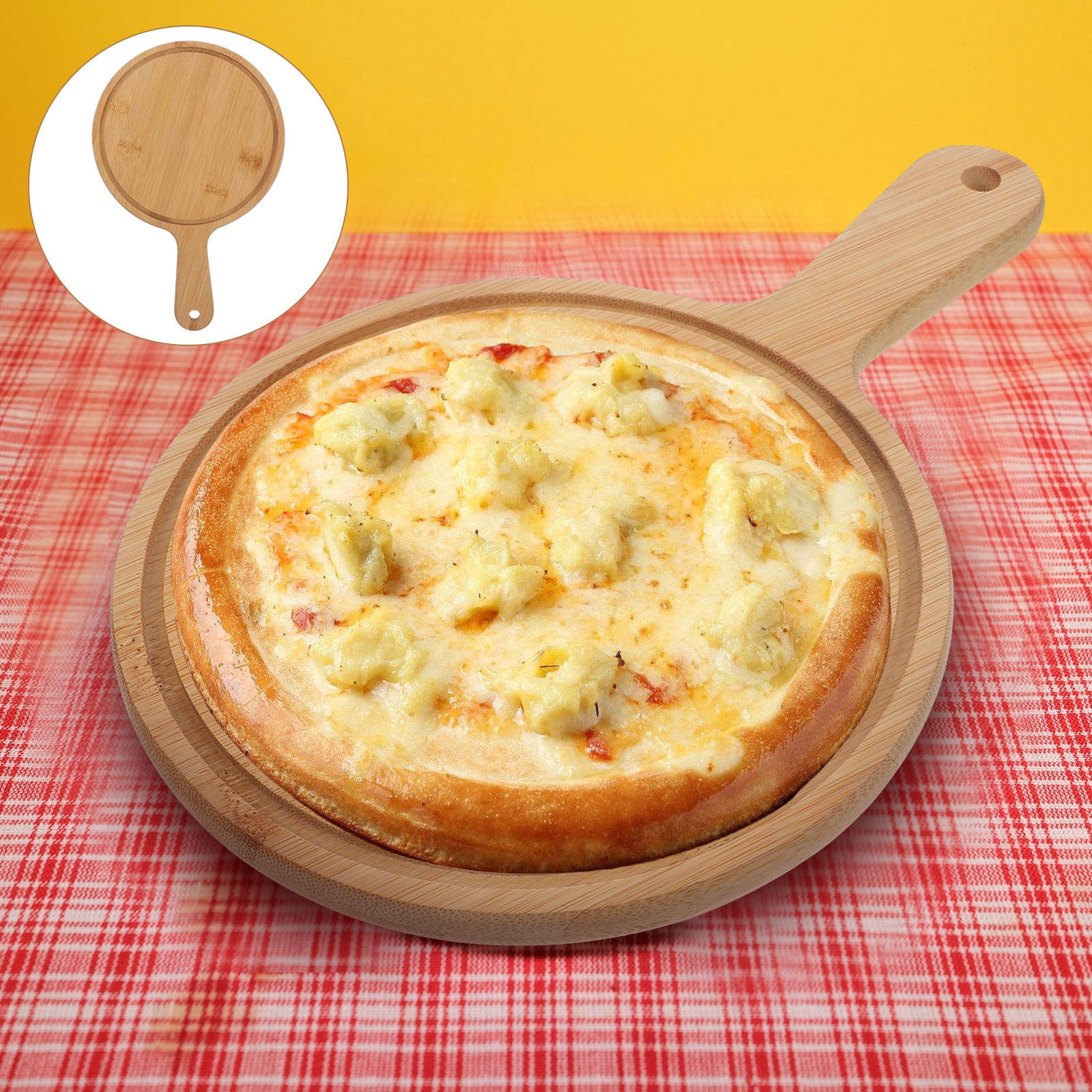 PBPBOX Round Wood Board Khaki 1Pack 9.8X6.7X0.4In - Walmart.com