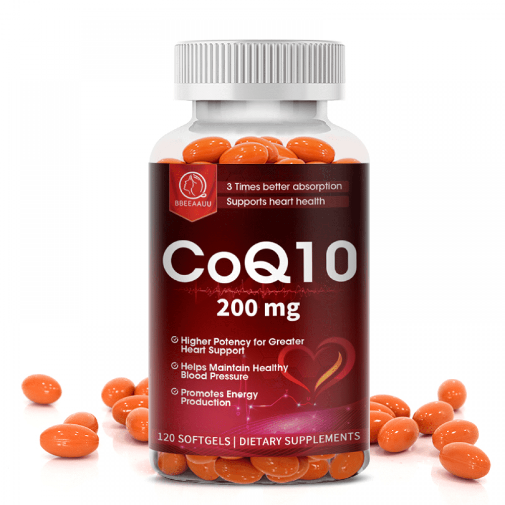 Bbeeaauu CoQ10 200mg Coenzyme Q10(Ubiquinone) Supplement for High-Absorption, Powerful ...