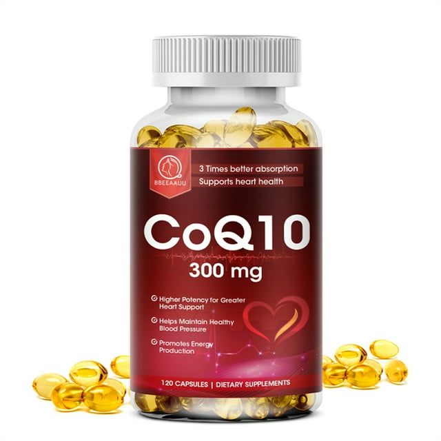 Bbeeaauu Natural Coenzyme Q10 Antioxidant Supplement 300mg for Heart, Brain & Immunity Support ...