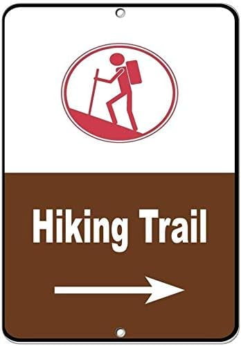 Bbhuhu Hiking Trail Right Arrow Activity Sign Campground Sign 8X12 ...