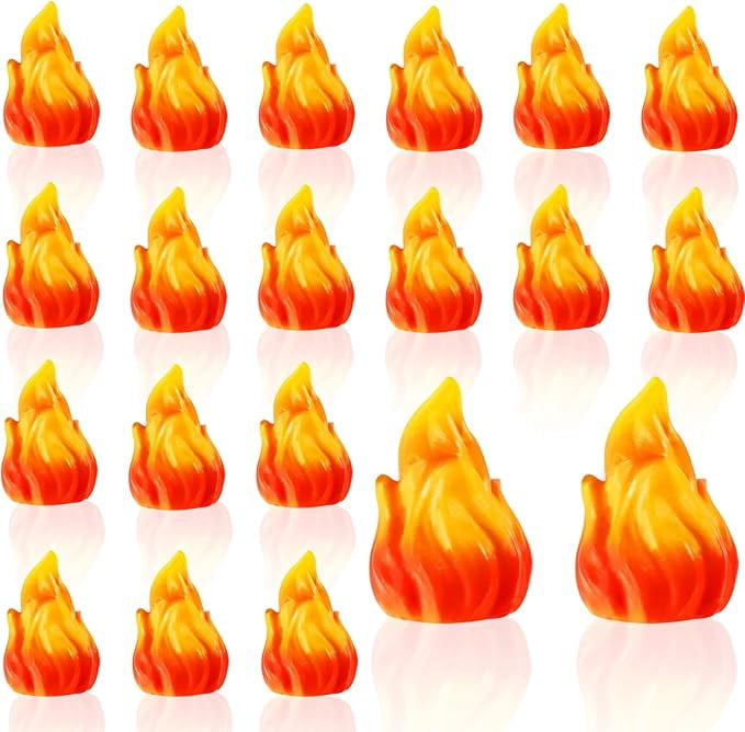 Bbiamsleep 20Pcs Miniature Fake Fire Mini Campfire Model Tiny Resin ...