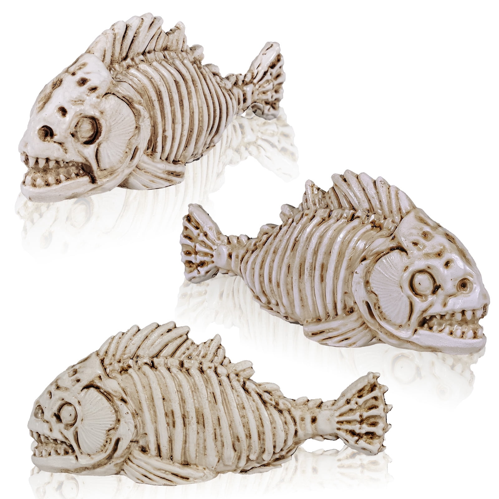 Bbiamsleep 3 Pcs Fish Skeleton Halloween Decor Fish Bone Animal ...