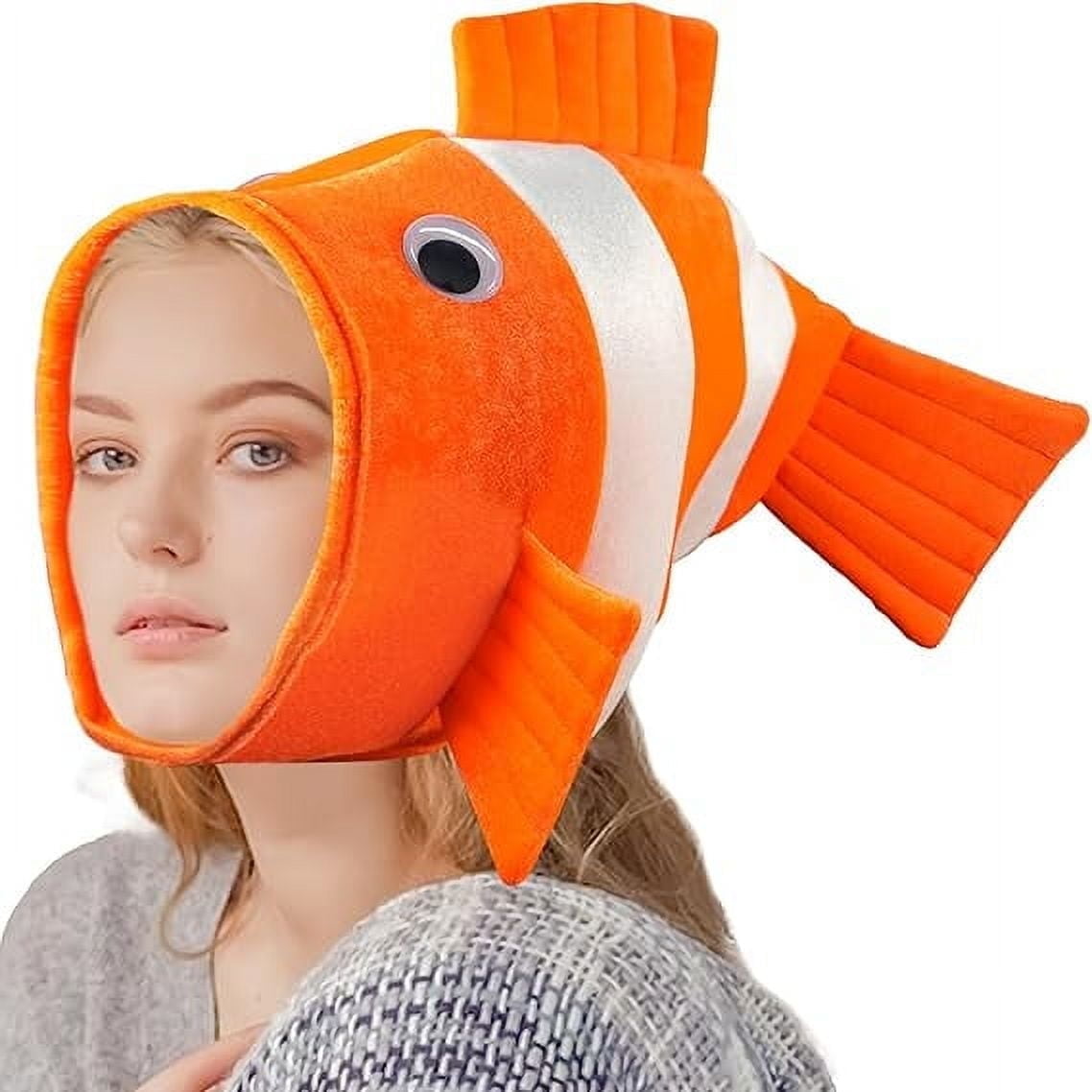Bbiamsleep Orange Clown Fish Hat Clownfish Costume Plush Fish Hats ...
