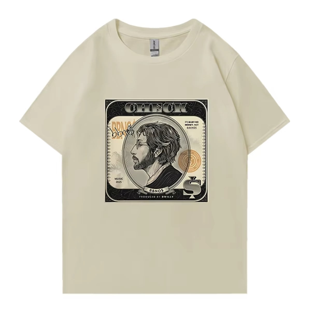 Bbno$ Check 2025 T-Shirt Unisex Short Sleeve Round Neck Tee Streetwear ...