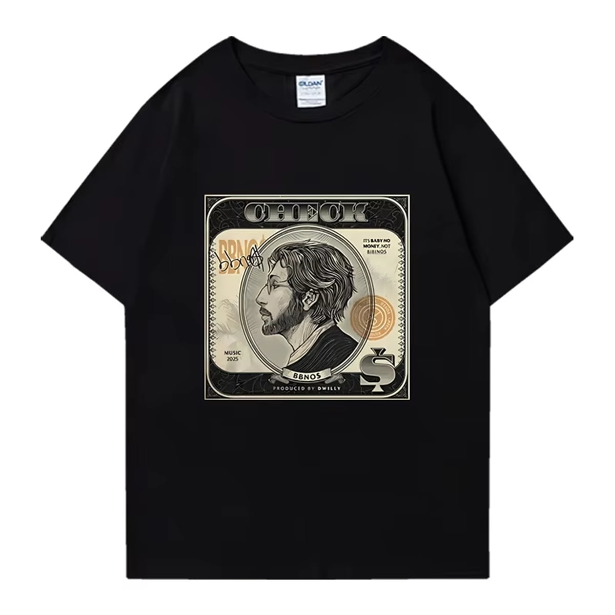 Bbno$ Check 2025 T-Shirt Unisex Short Sleeve Round Neck Tee Streetwear ...