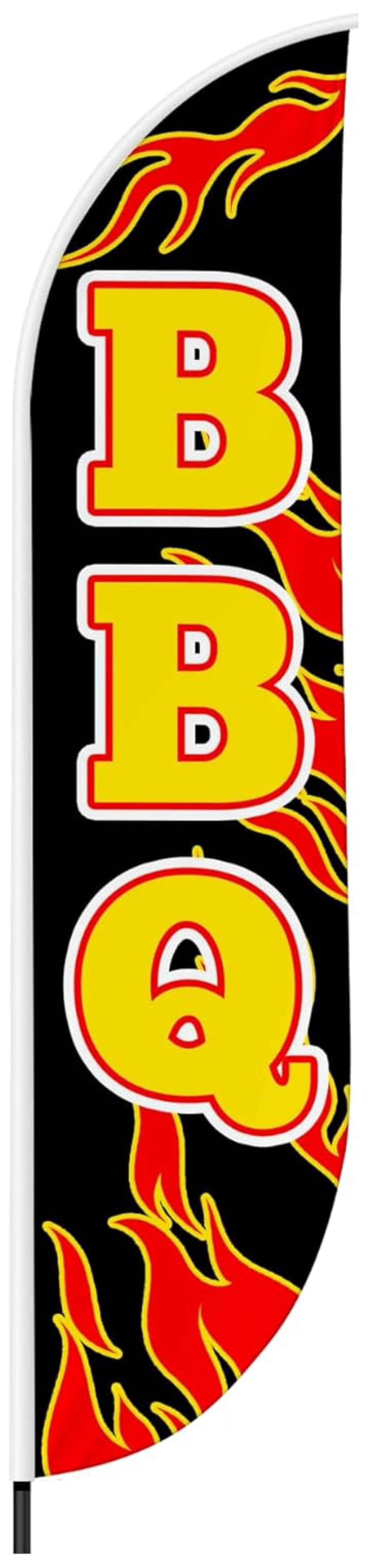 Bbq 1 Flag(11.5feetX2.5feet) by | Outdoor Business Advertising Tall ...