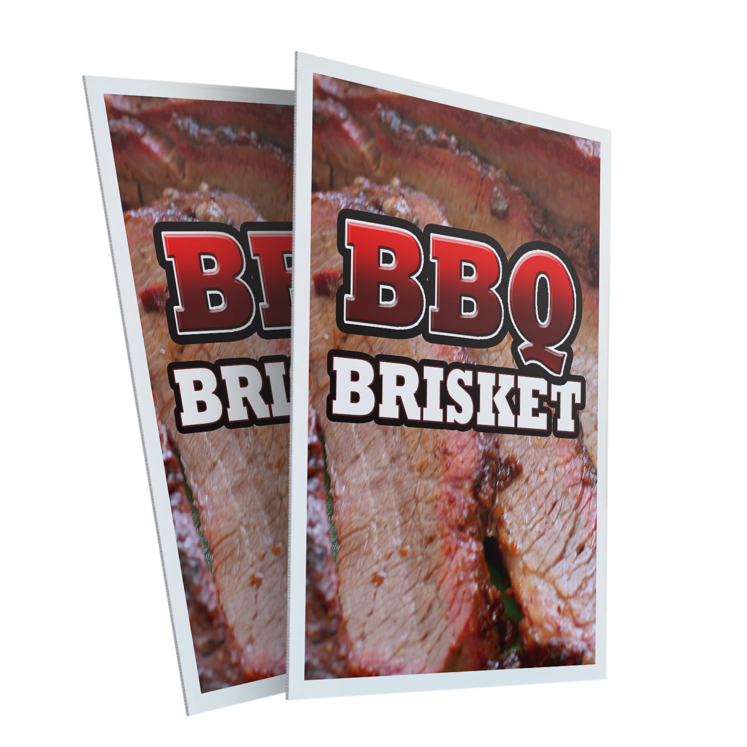 Bbq Brisket (2-PACK) 24" x 36" Plastic Signs | Sign Insert 4mm ...